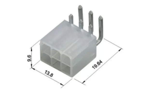 Header 6P 5557 6A 6AW 4.2mm